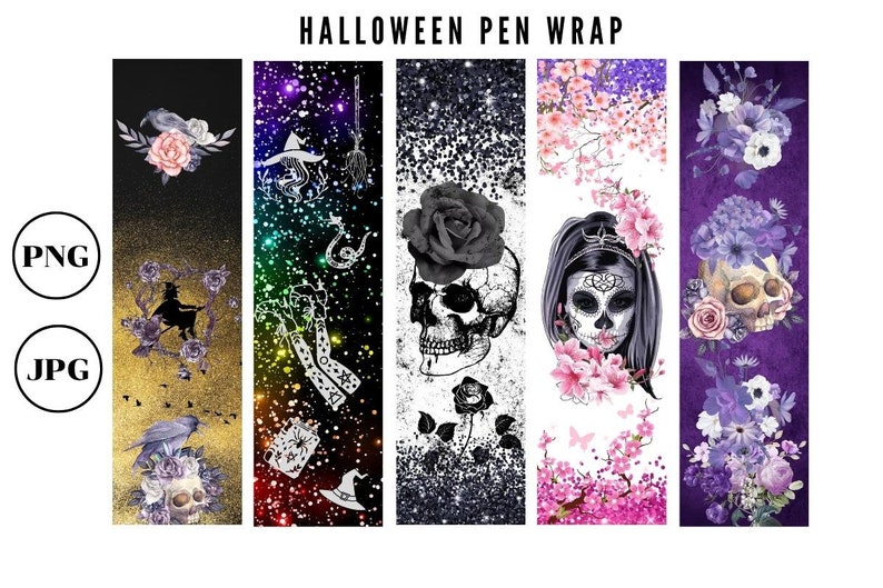 Horror Halloween Pen Wraps Waterslide, Epoxy Pen Wraps,ink Joy Wraps ...