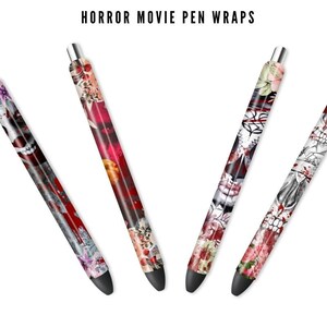 Horror Movie Pen Wrap Set,pen Wraps Waterslides,digital Download PNG ...