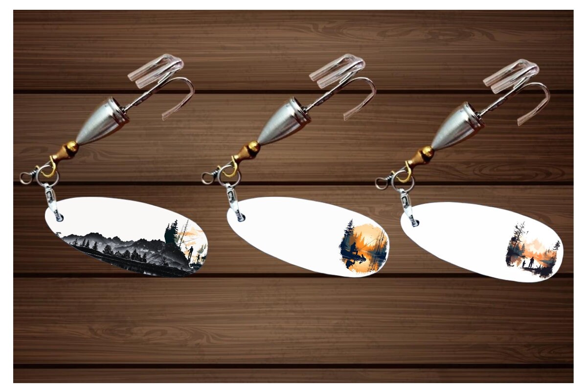 Fishing Lure Sublimation Template/fathers Day/fishing Lure Designs/add ...