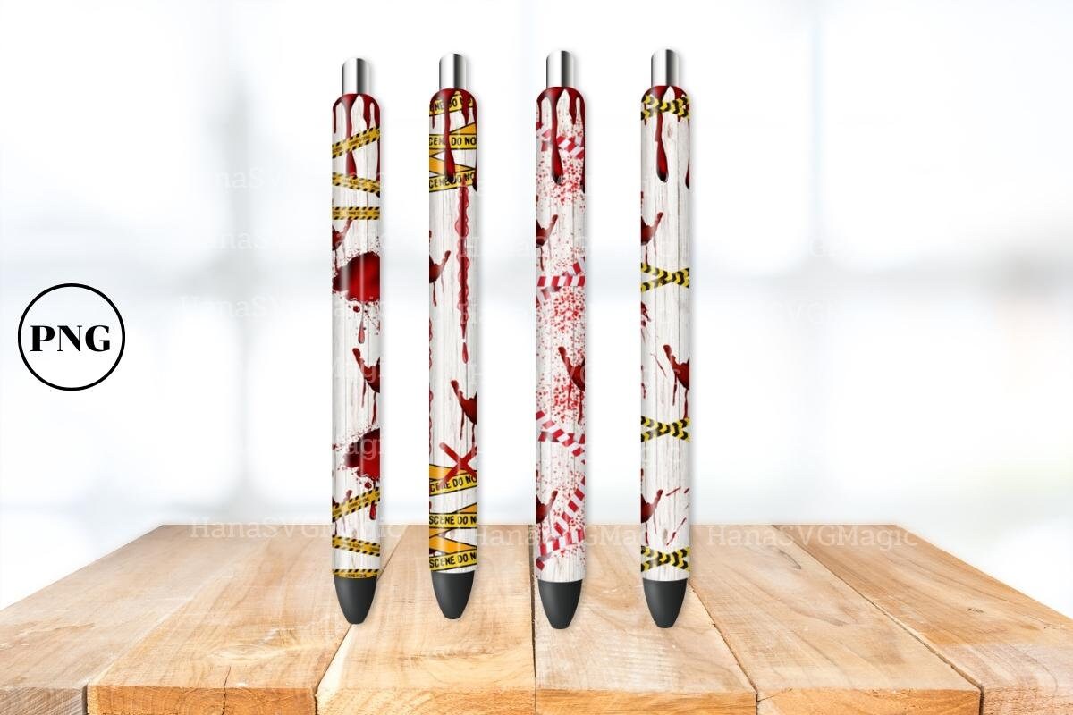 True Crime Pen Wraphalloween Pen Wrap Templatepen Wraps - Etsy
