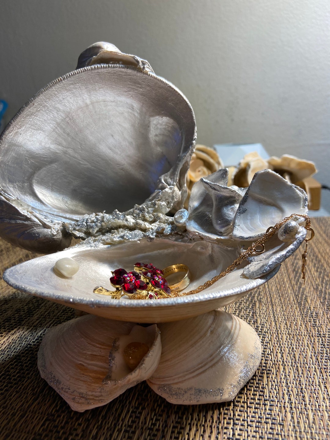 Shell Ring Holder - This Unique Gold Shell is the Perfect Ring Holder ...