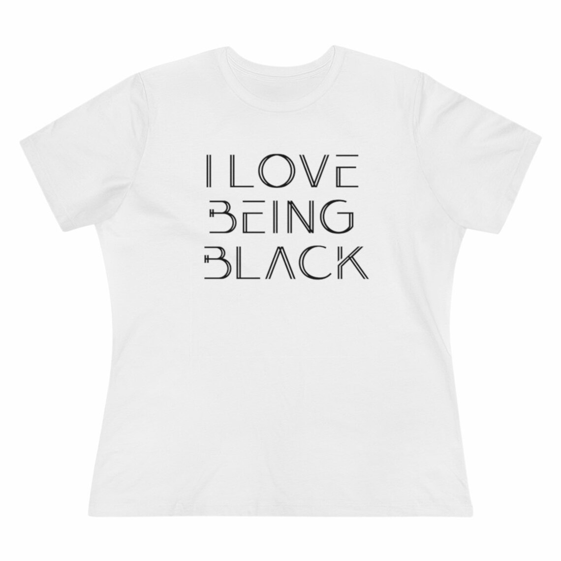 I Love Being Black Womens Premium Tee Black Pride T Etsy