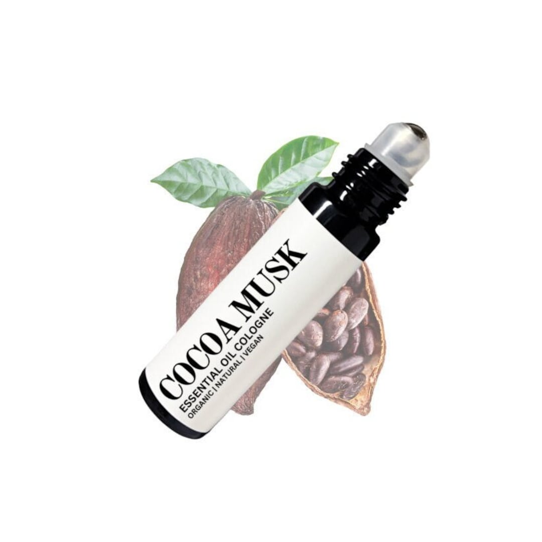 Men's Natural Cologne Oil, Cocoa Musk Scent, Organic Cologne Essential ...