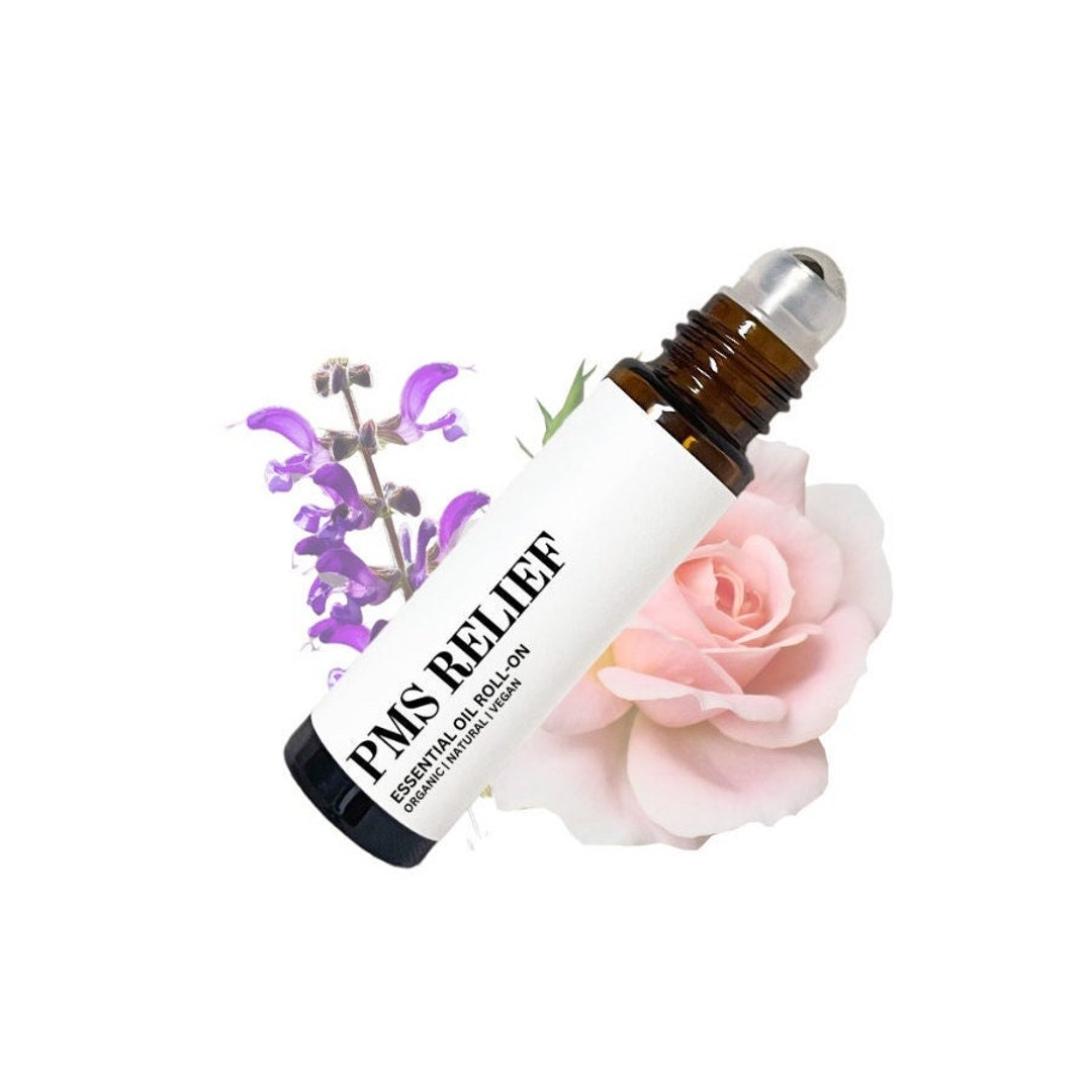 PMS Relief Essential Oil ORGANIC Roll-on Blend, Natural Cramp Relief ...