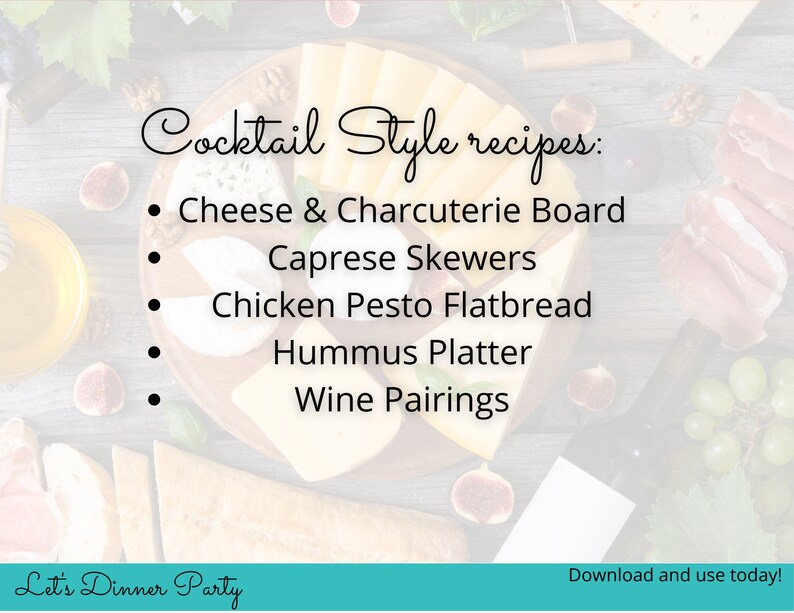 Wine Tasting Party Menu Bundle Printable Download - Etsy