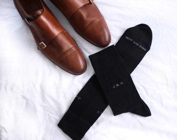Monogrammed Men's Dress Socks 5 Pairs Pack - Etsy