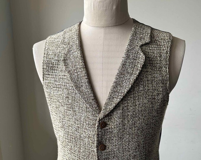Mens Tweed Waistcoat Victorian / Edwardian Style Vintage Retro Tailored ...