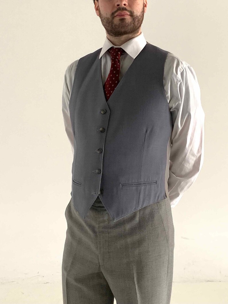 Vintage 60s Grey 3 Piece Suit 102 R Original Retro Suit Gents - Etsy