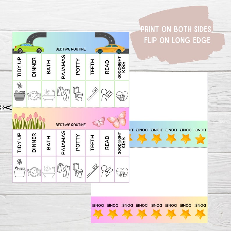 Bedtime Routine Chart | Visual Schedule | English and Spanish | Toddler ...