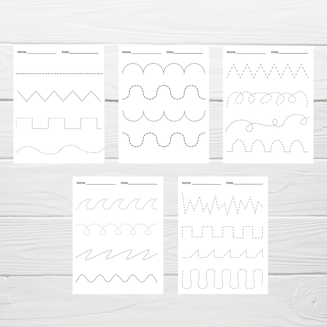 Tracing Skills Line Tracing Worksheets Preschools - Etsy