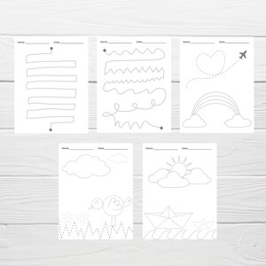 Tracing Skills | Line Tracing Worksheets | Preschools Worksheets | Line ...