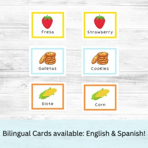 Children's Visual Grocery List Cards | Set of 80 Printable Kids Grocery ...