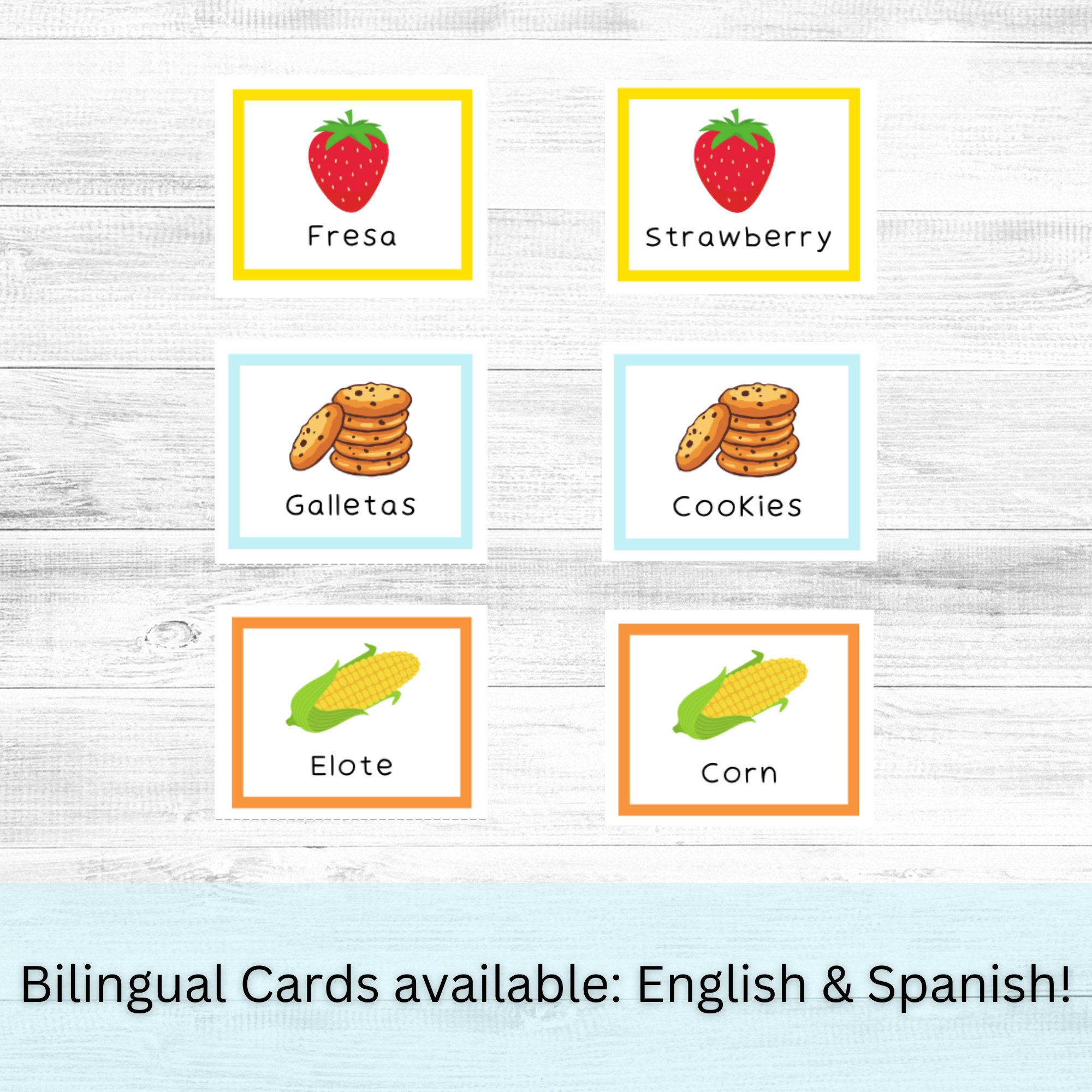 Children's Visual Grocery List Cards | Set of 80 Printable Kids Grocery ...