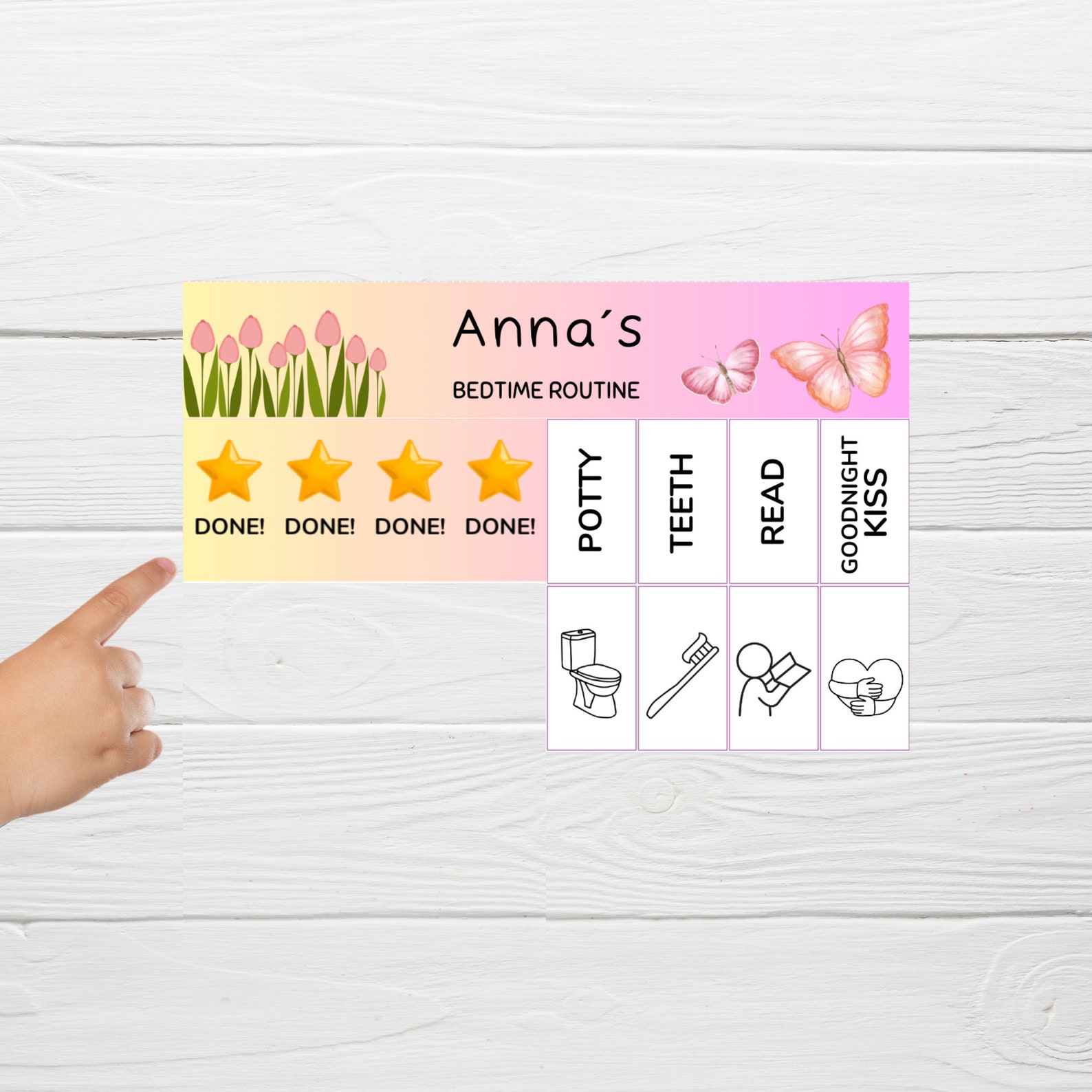 Bedtime Routine Chart | Visual Schedule | English and Spanish | Toddler ...