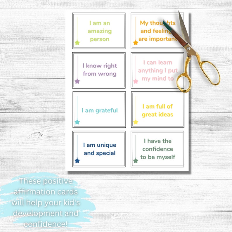 Printable Positive Affirmation Note Cards | Kindness Cards | Set of 40 ...