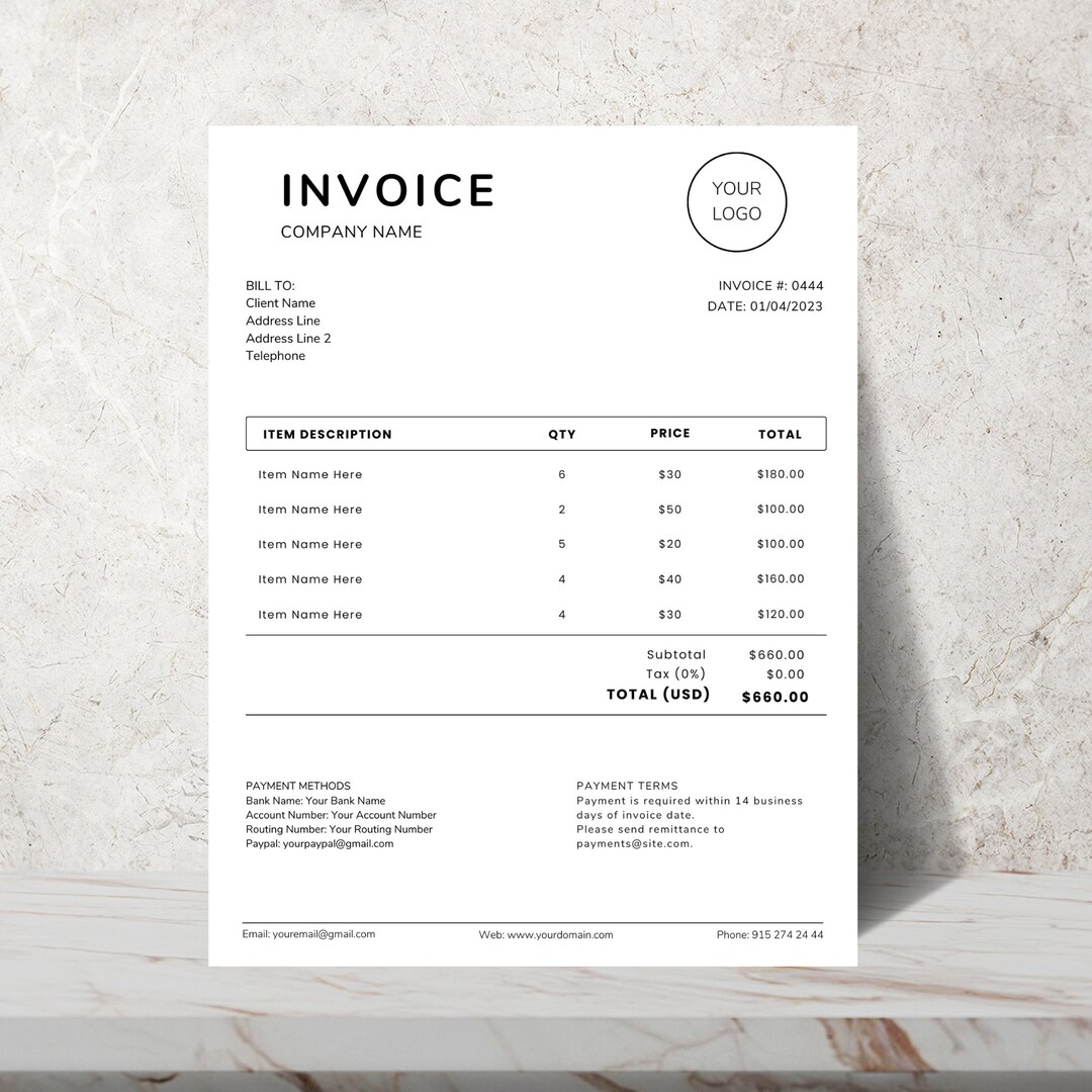 Invoice Template Modern Minimalist Invoice Modern Client Invoice Invoice Template Modern Minimalist Invoice Modern Client Invoice