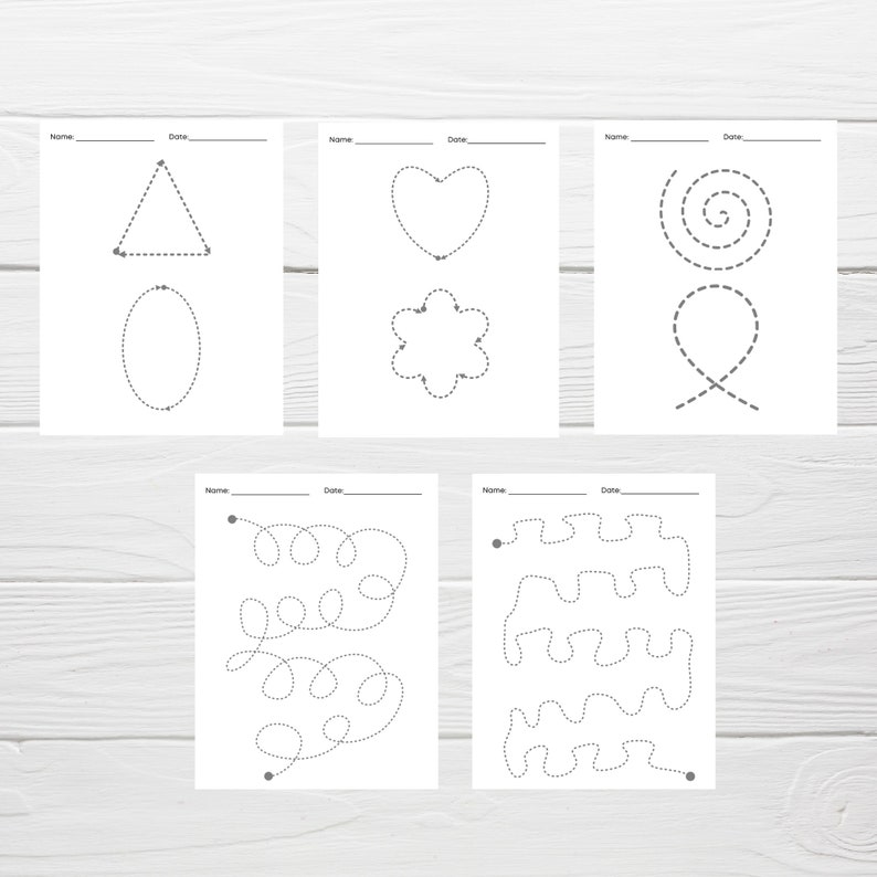 Tracing Skills | Line Tracing Worksheets | Preschools Worksheets | Line ...
