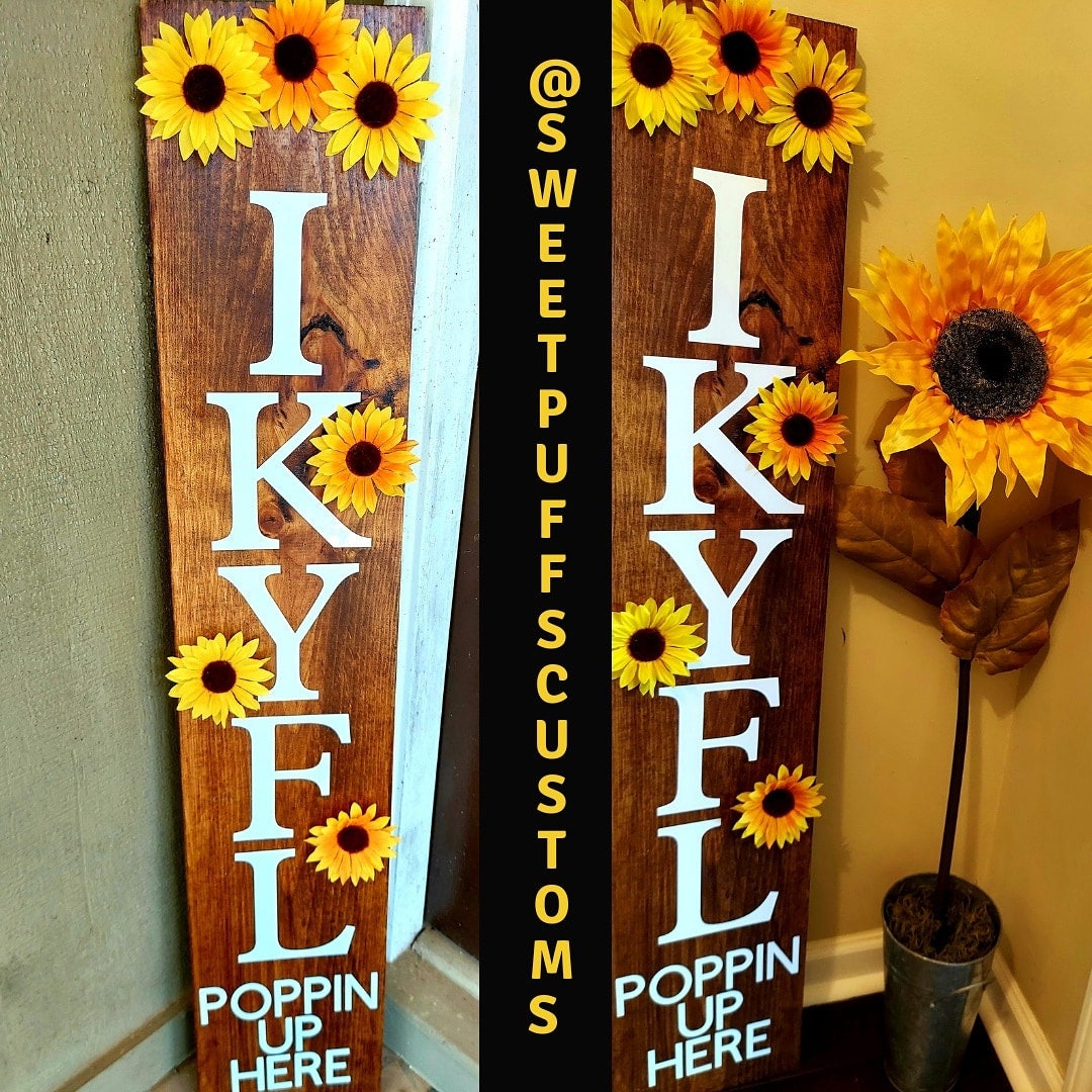 IKYFL Porch Sign With Sunflowers - Etsy