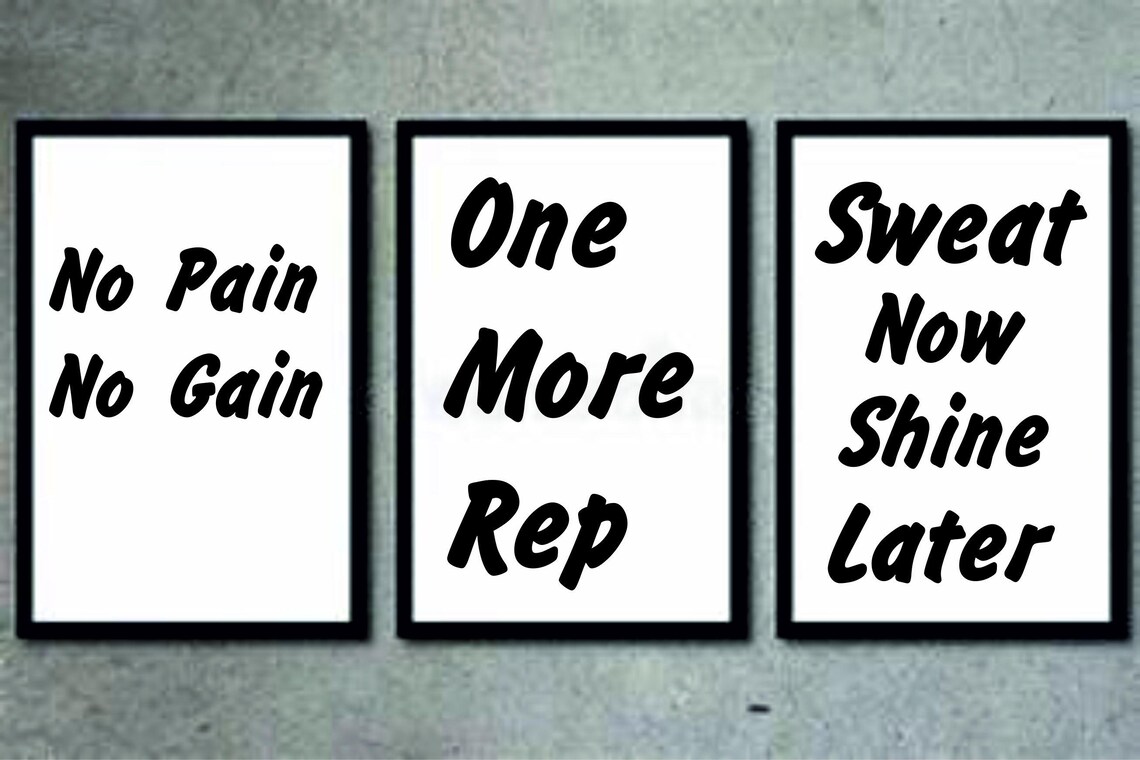Gym Quotes Poster Bundle: Motivational Wall Art (digital Download) - Etsy
