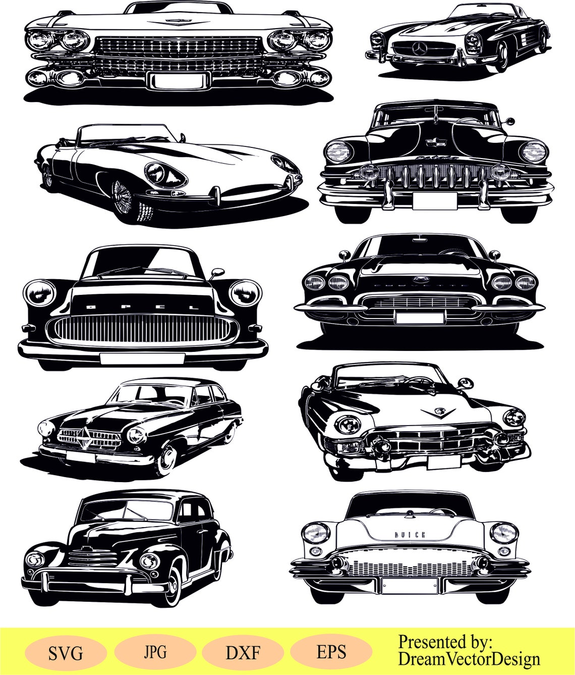 Old Car Svg, Car Silhouette Svg, Car Svg for Cricut, Car Svg Bundle ...