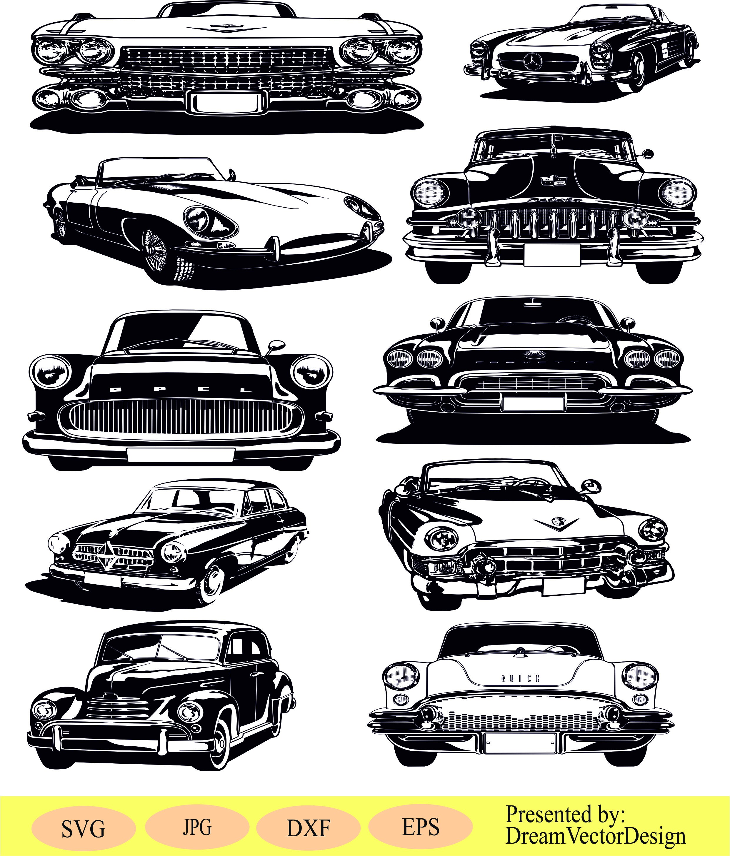 Old Car Svg, Car Silhouette Svg, Car Svg for Cricut, Car Svg Bundle ...