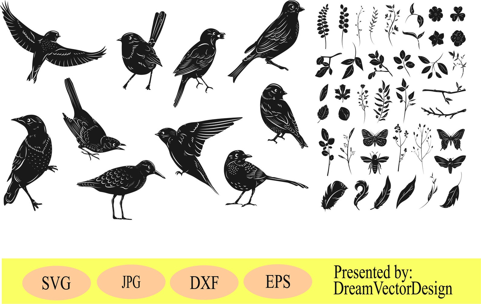 Bird Svg Bundle, Birds Svg, Flying Bird Svg, Birds Clipart, Bird ...