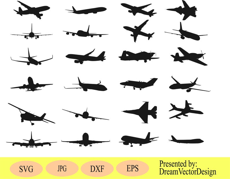 Airplane SVG, Aircraft Svg Design, Aircraft Cut File for Cricut ...