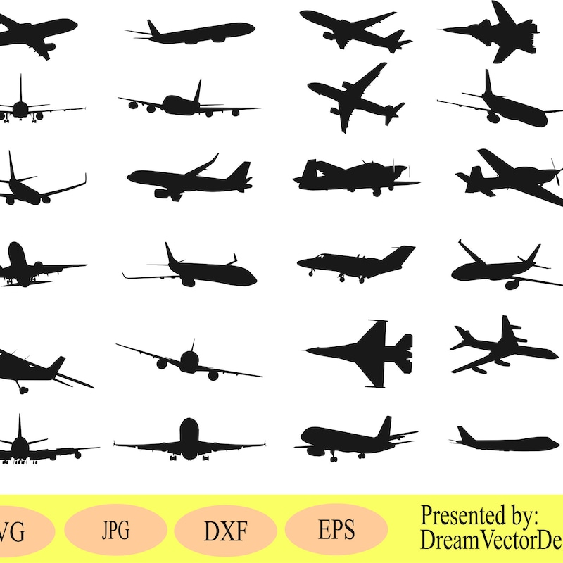 Airplane Svg - Etsy