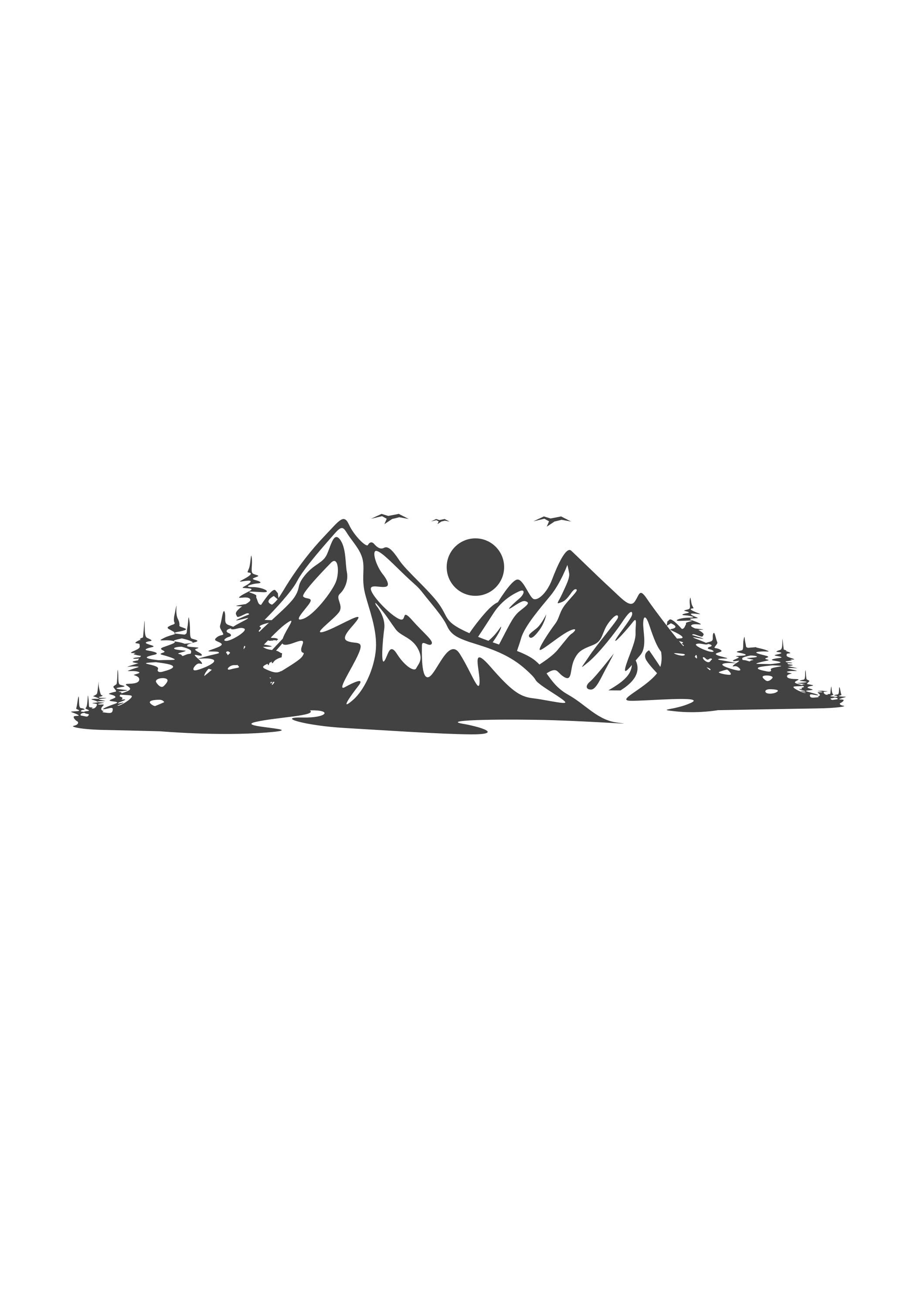 Mountain SVG, File for Cricut, for Silhouette Cut Files, Vector ...