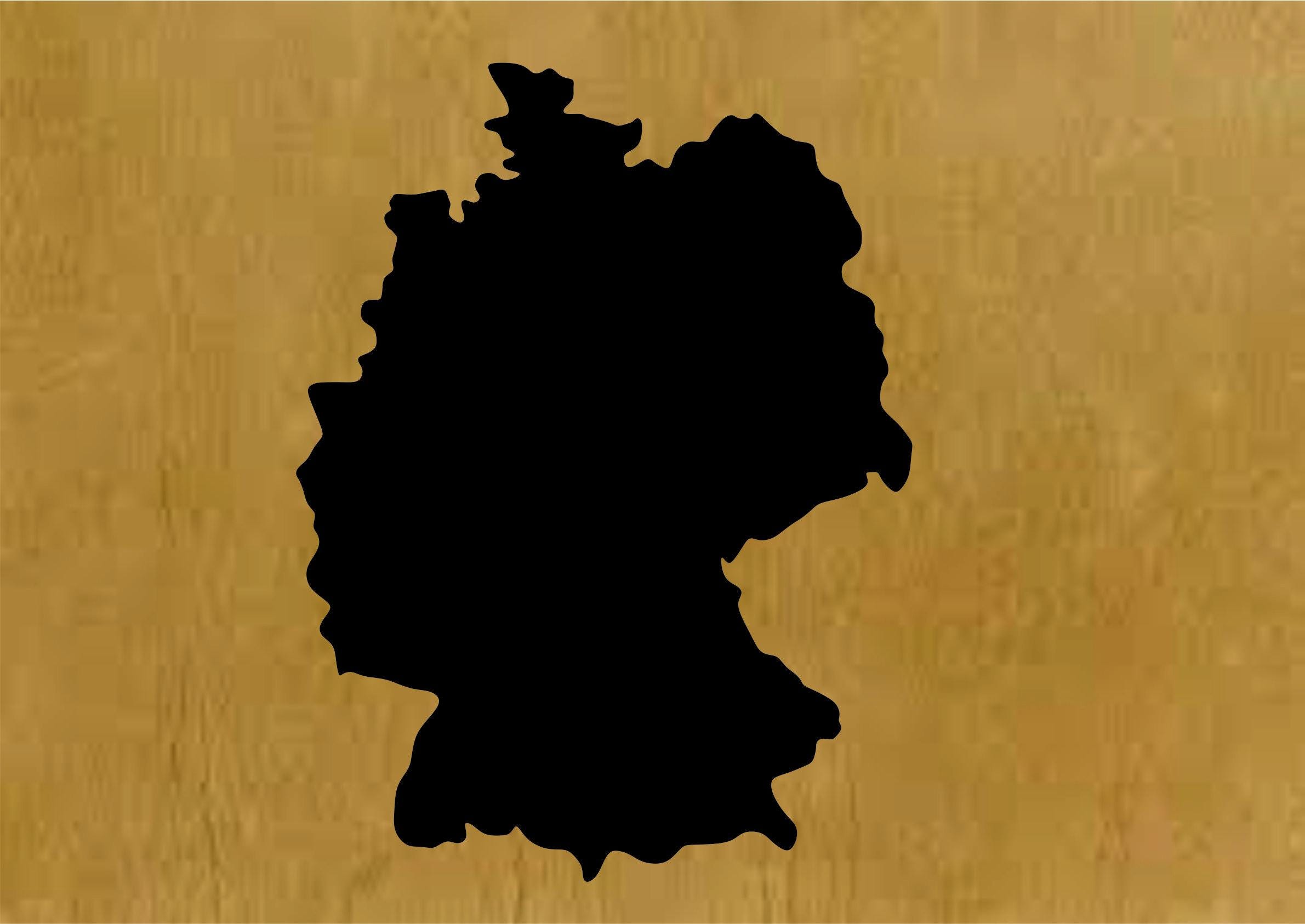 Germany Map SVG: German Border Silhouette (digital Download) - Etsy