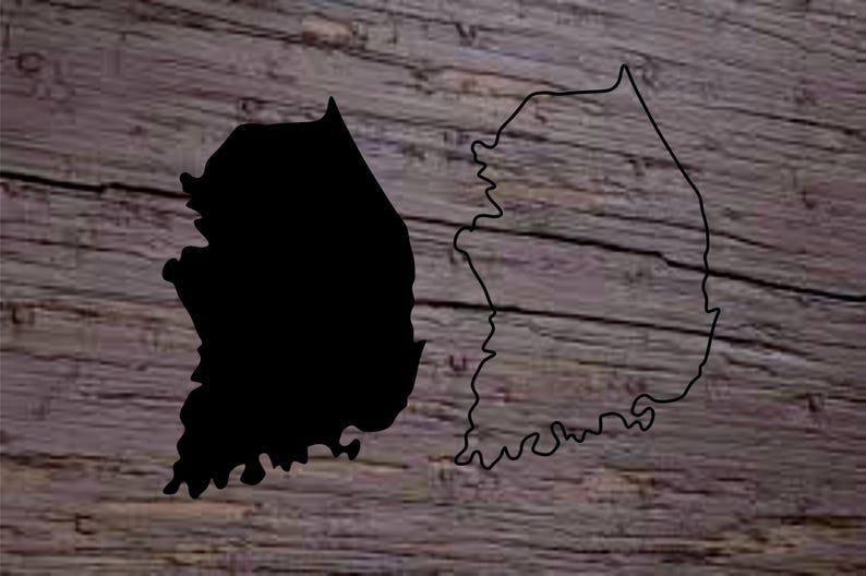 South Korea Map SVG Clipart: Silhouette Boundary (digital Download) - Etsy