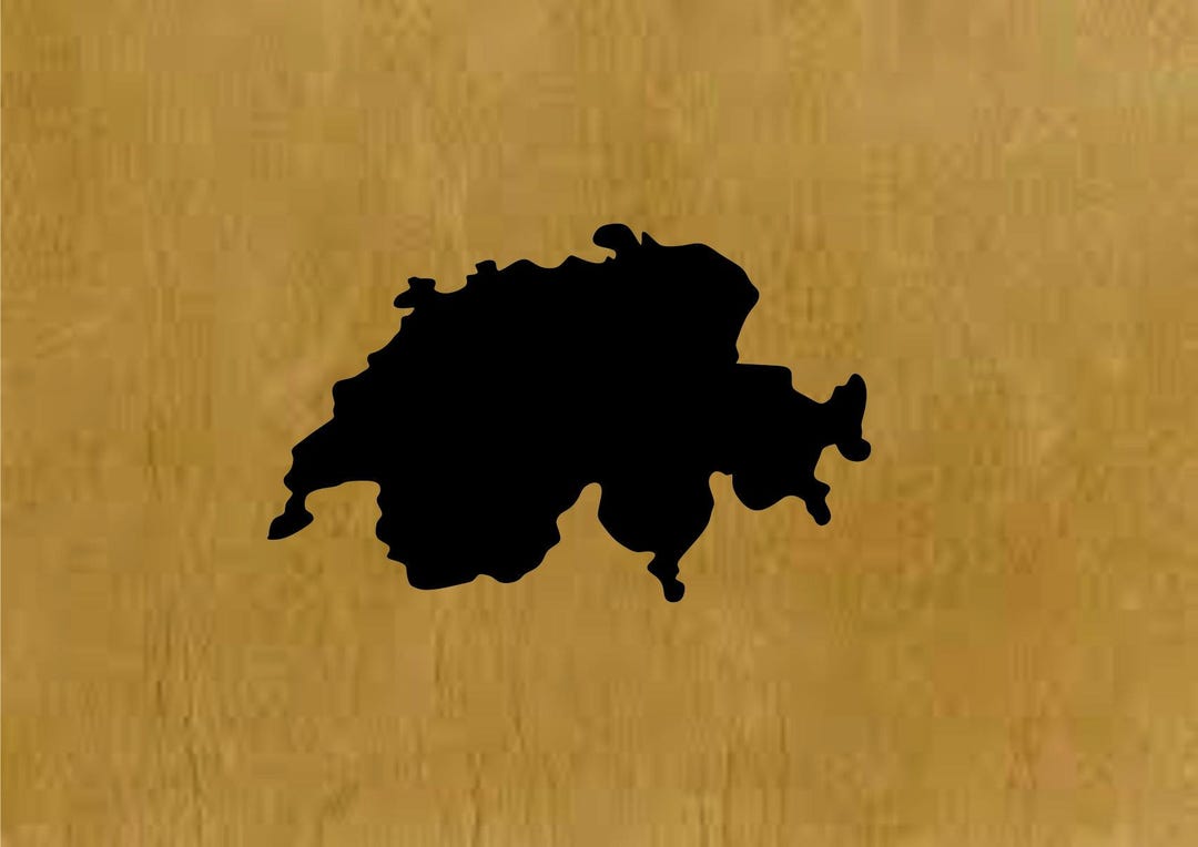 Switzerland Map SVG: Swiss Border Silhouette (digital Download) - Etsy