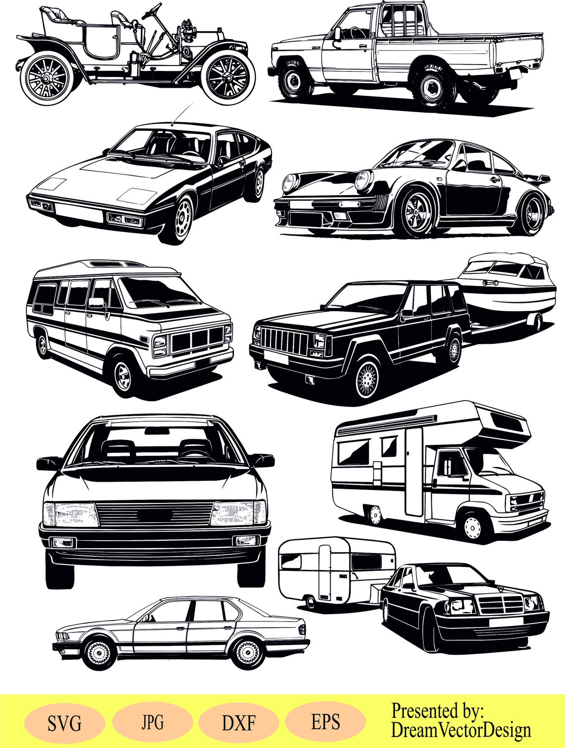 Car Svg, Car Silhouette Svg, Car Svg for Cricut, Car Svg Bundle, Car ...