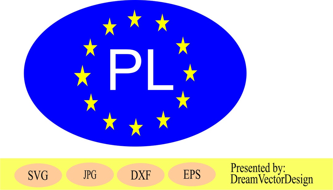 Poland Sticker SVG, PL Sticker, Sticker on Car, Poland Sticker on Car ...