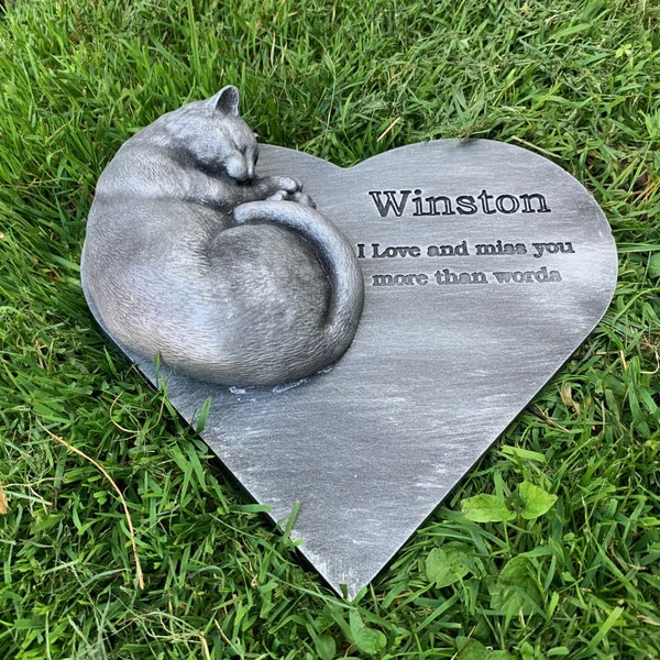Cat Memorial Stone - Etsy