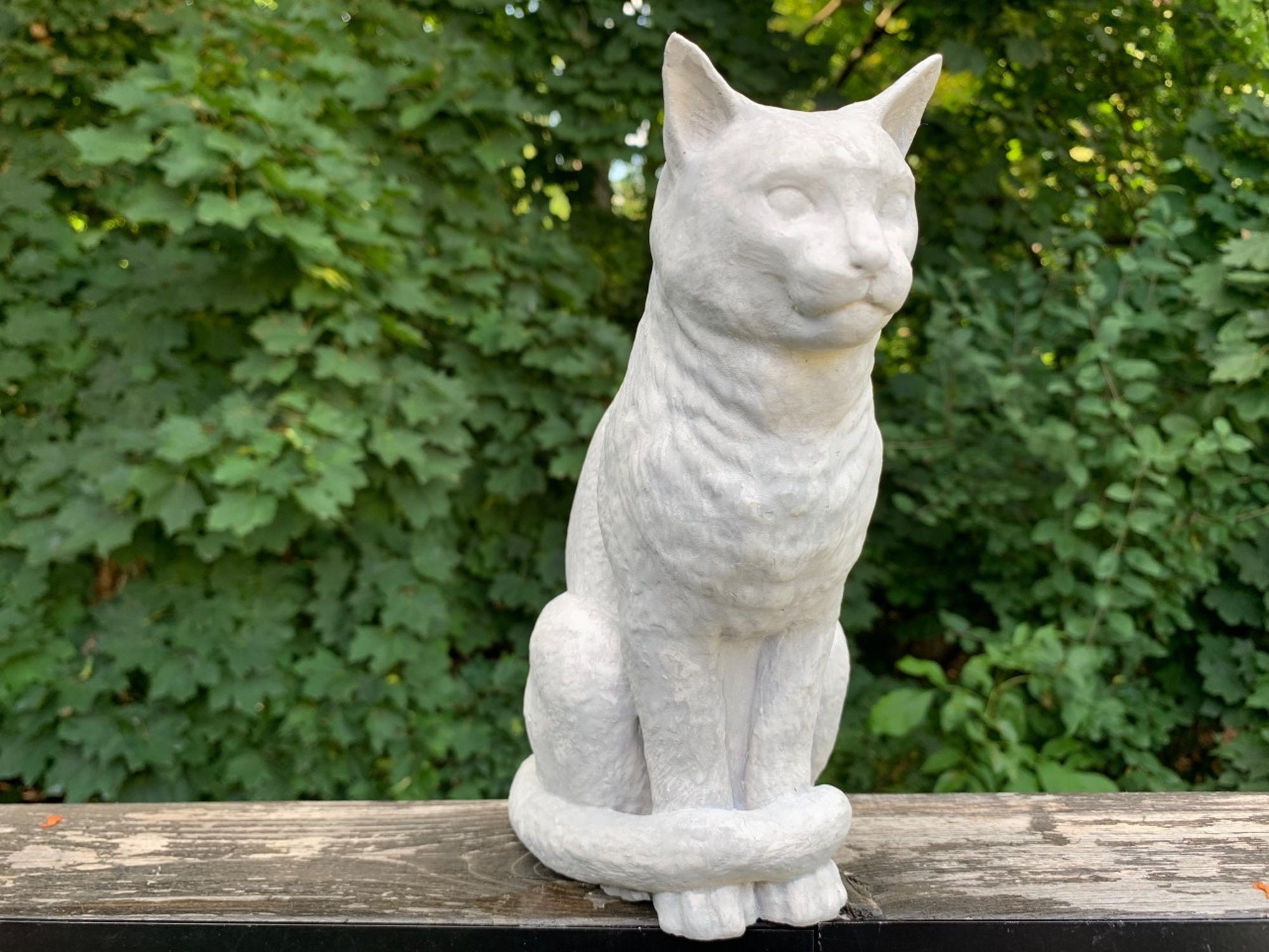 Life Size and Medium Size Sitting Cat Garden Sculpture - Etsy