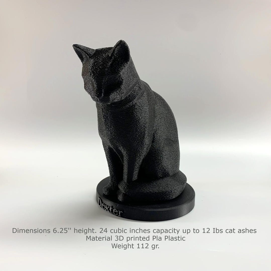 3D Printed Personalized Custom Cat Urn - Etsy