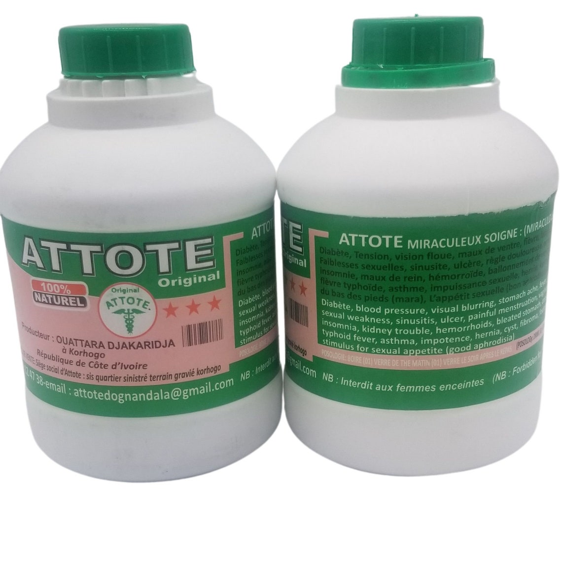 2 Bottles of All Natural Attote Herbal Mixture for Man Power - Etsy