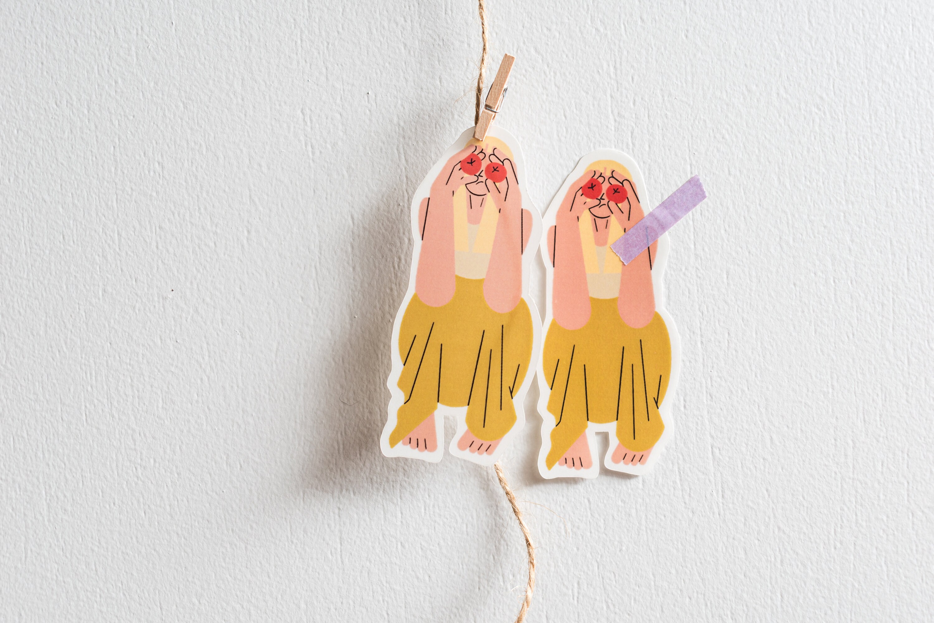 People Illustration Stickers Figure Stickers Large Stickers - Etsy