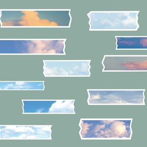 Sky Stickers, Blue Sky, Clear Sky Stickers, Art Stickers, Planner ...