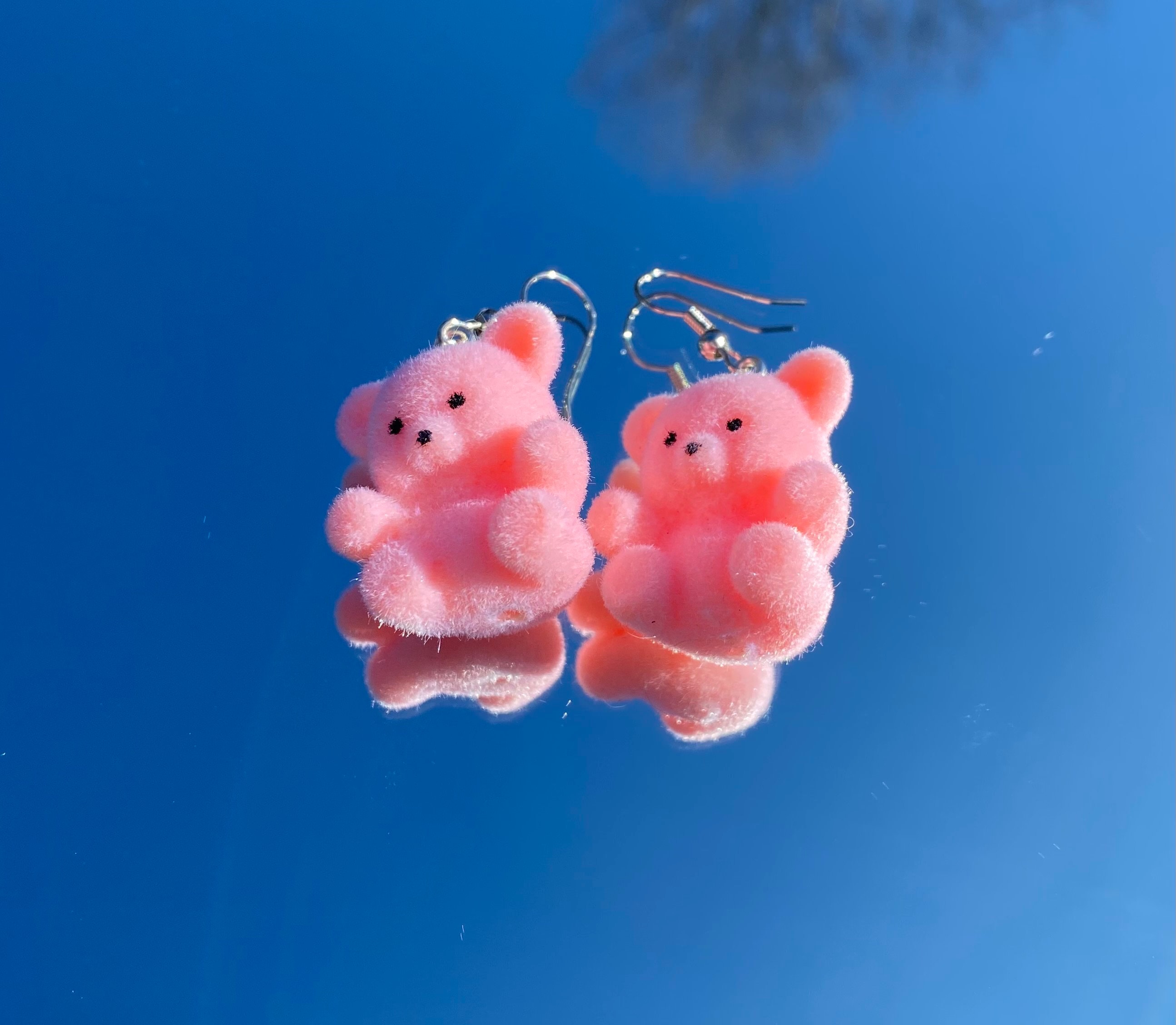 Fuzzy Bear Earrings - Etsy