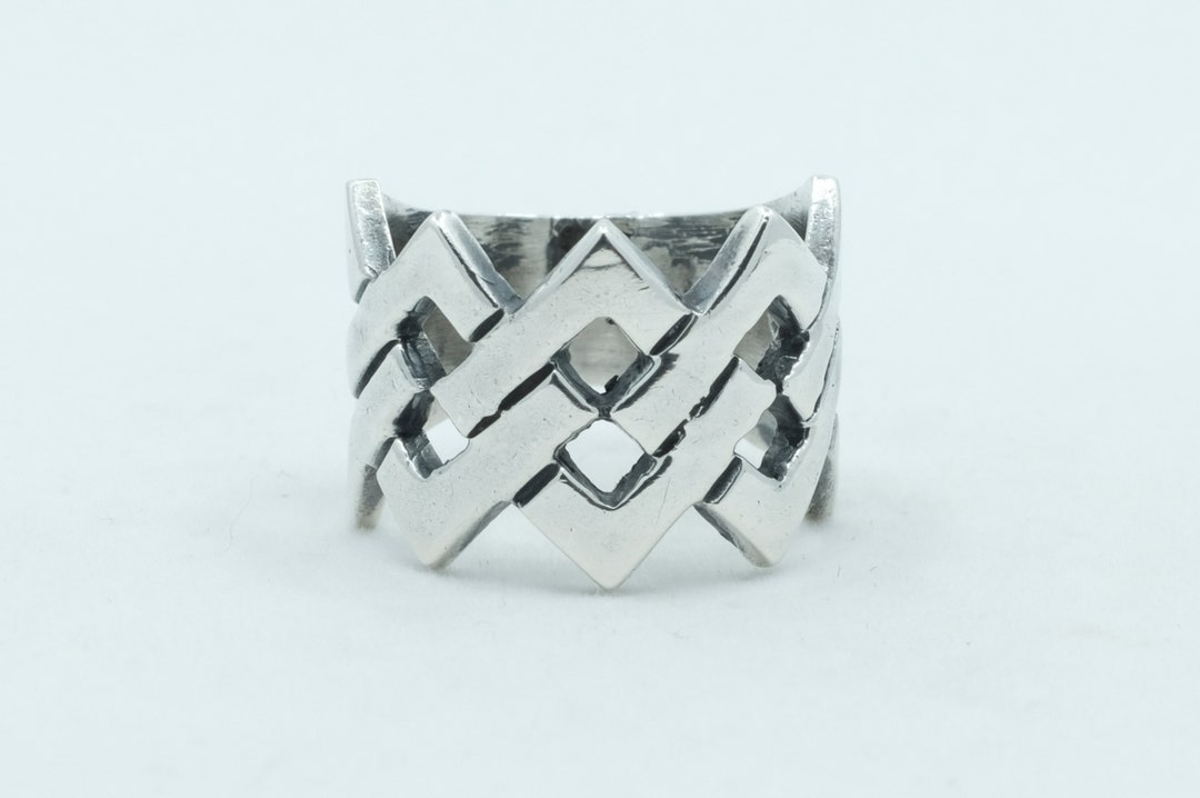 Sterling Silver Modernist Ring - Etsy