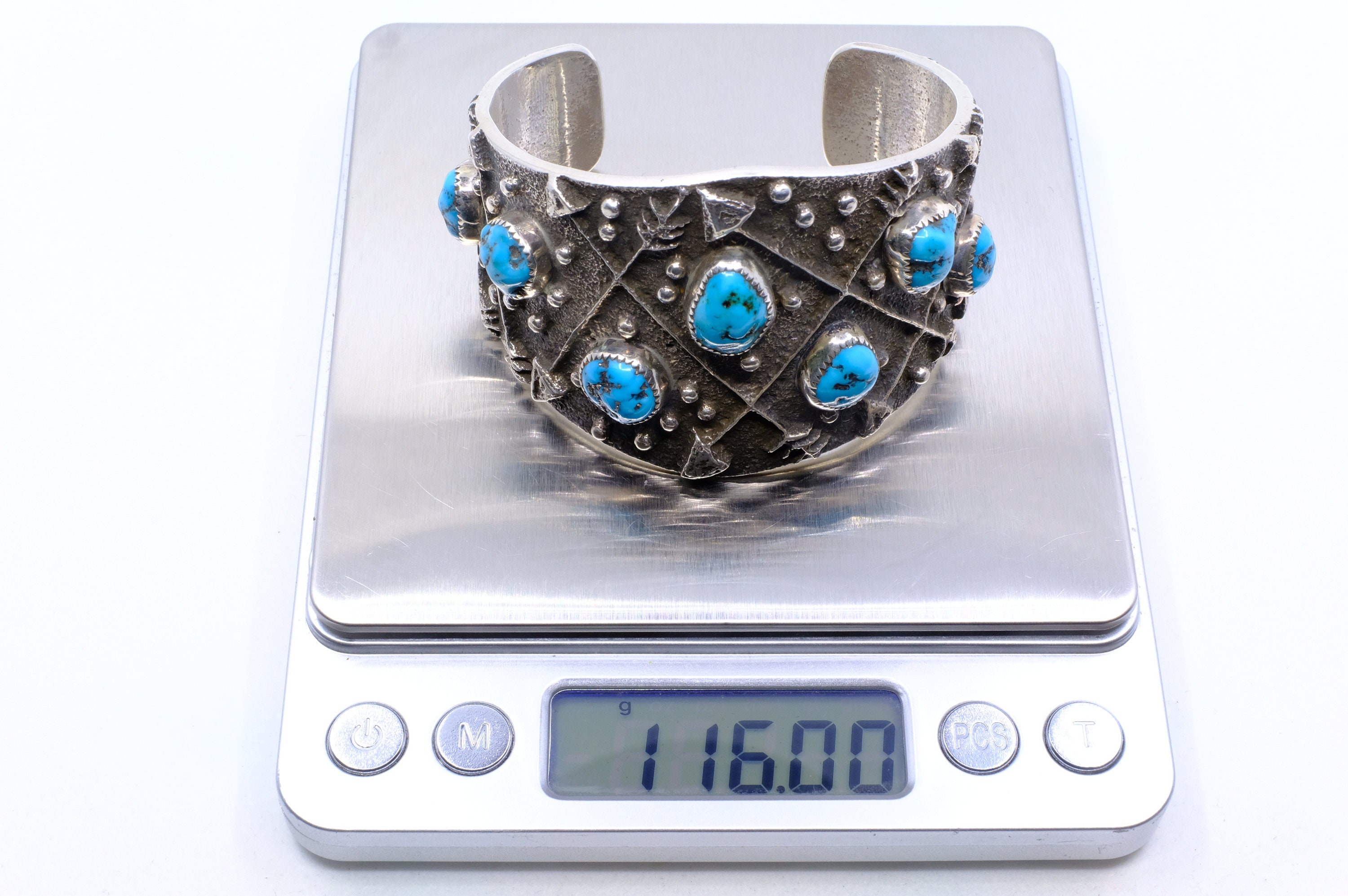 Sterling Silver Sleeping Beauty Turquoise Tufa Cast Delbert Arviso ...