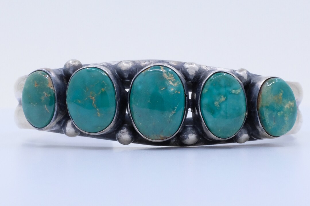 Sterling Silver Turquoise Bobby Johnson Navajo Cuff - Etsy