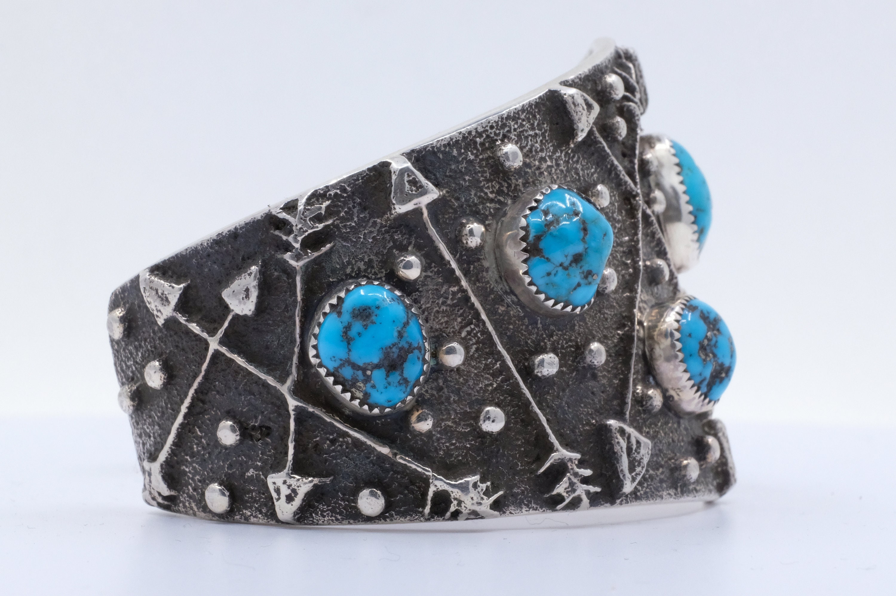 Sterling Silver Sleeping Beauty Turquoise Tufa Cast Delbert Arviso ...