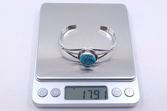 Sterling Silver Turquoise Mary Ann Spencer Navajo Cuf… - Gem