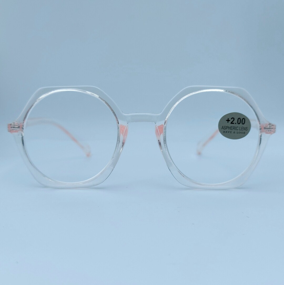 New! Big Round Pink Reading Glasses, Pink Reading Glasses, Oversized ...