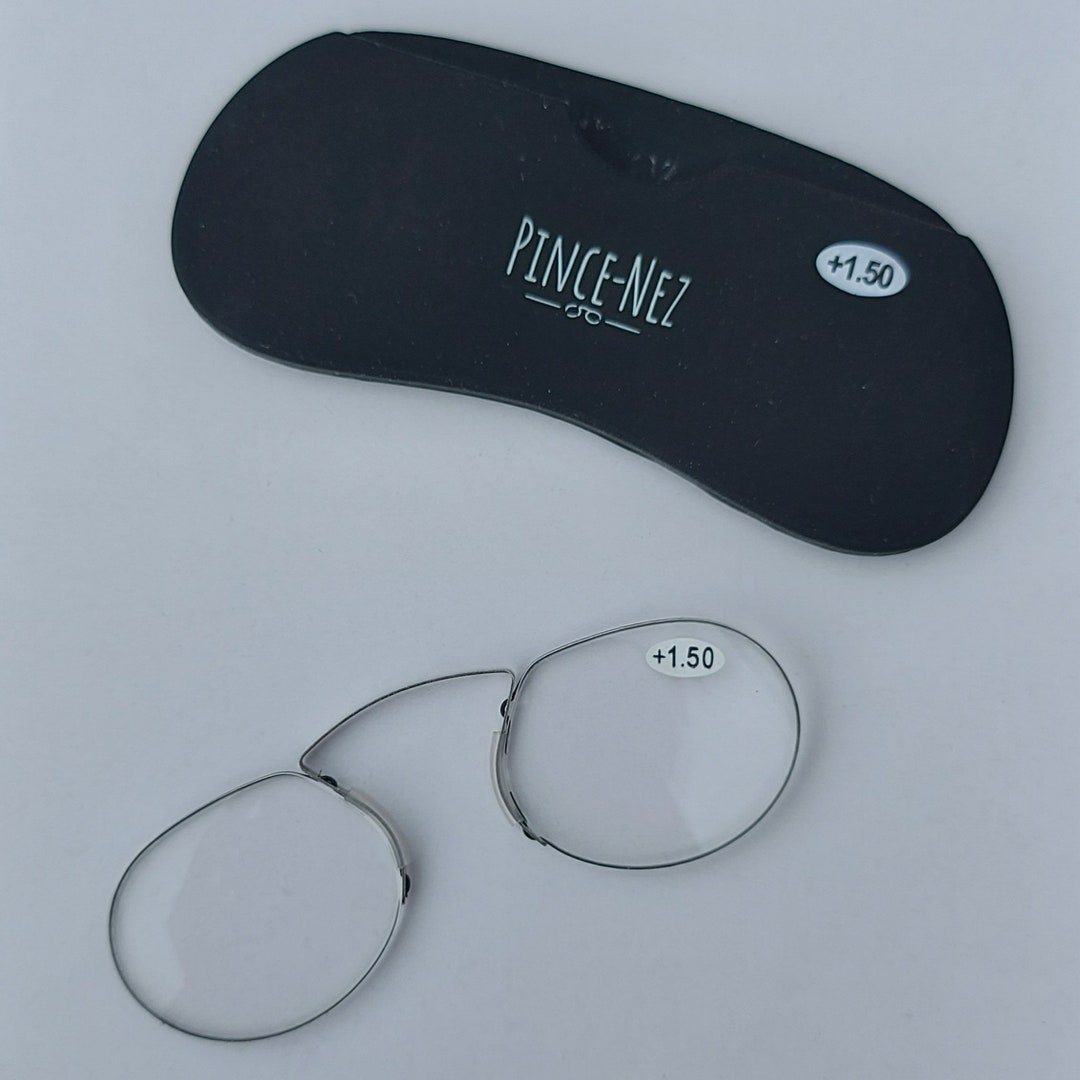 New! Nose Reader, Nose Reading Glasses, Pince-nez Readers, Pince Nez ...