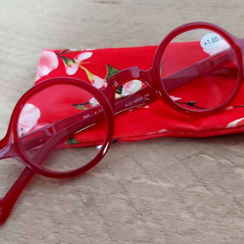 New Round Shaped Reading Glasses Red Also Available in - Etsy