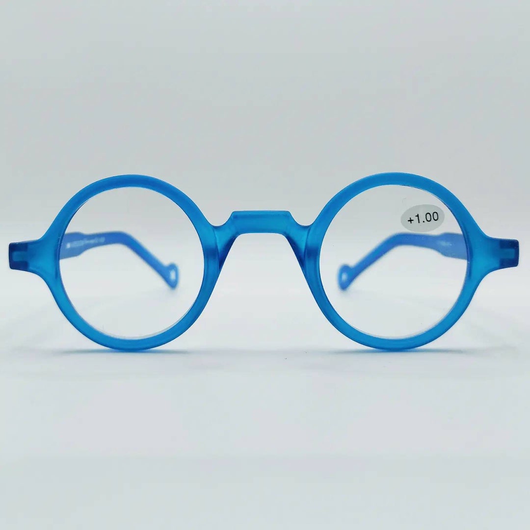 New Round Blue Reading Glasses, Matt Blue, Reading Glasses Matt Blue ...